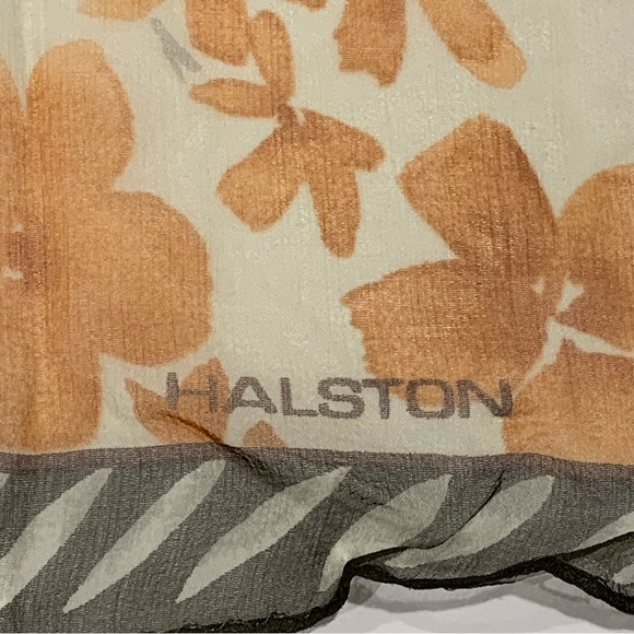 Halston Heritage | Accessories | Halston Silk Floral Scarf | Poshmark